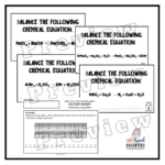 CHEMISTRY Balancing Chemical Equation Escape Room Activity #2 ...