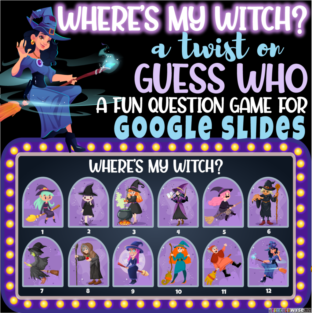 Wheres My Witch Halloween Question Game A twist on Guess Who Google ...