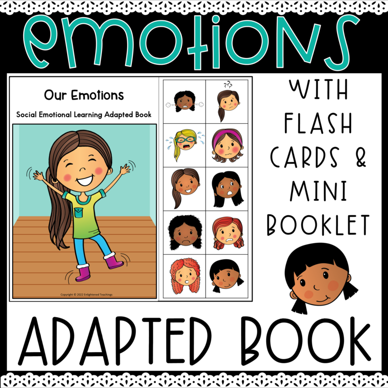 Feelings & Emotions Adapted Book with SEL Activities - Girl Emotions ...