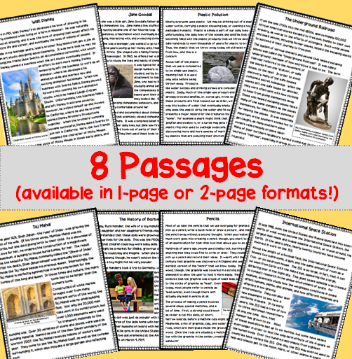 Drawing Inferences in Nonfiction Text: 8 Passages & 40 Questions ...