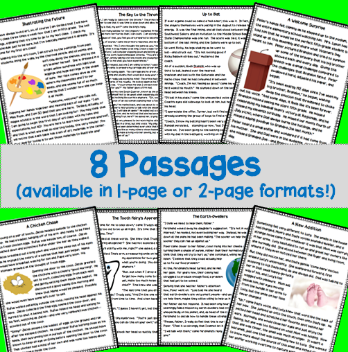 Drawing Inferences in Fiction: 8 Passages with 40 Questions! | Made By ...