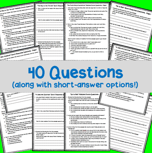 Drawing Inferences in Fiction: 8 Passages with 40 Questions! | Made By ...