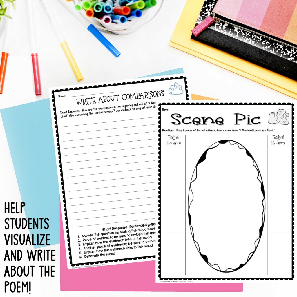 I Wandered Lonely as a Cloud Quiz Activities Questions Poetry ...