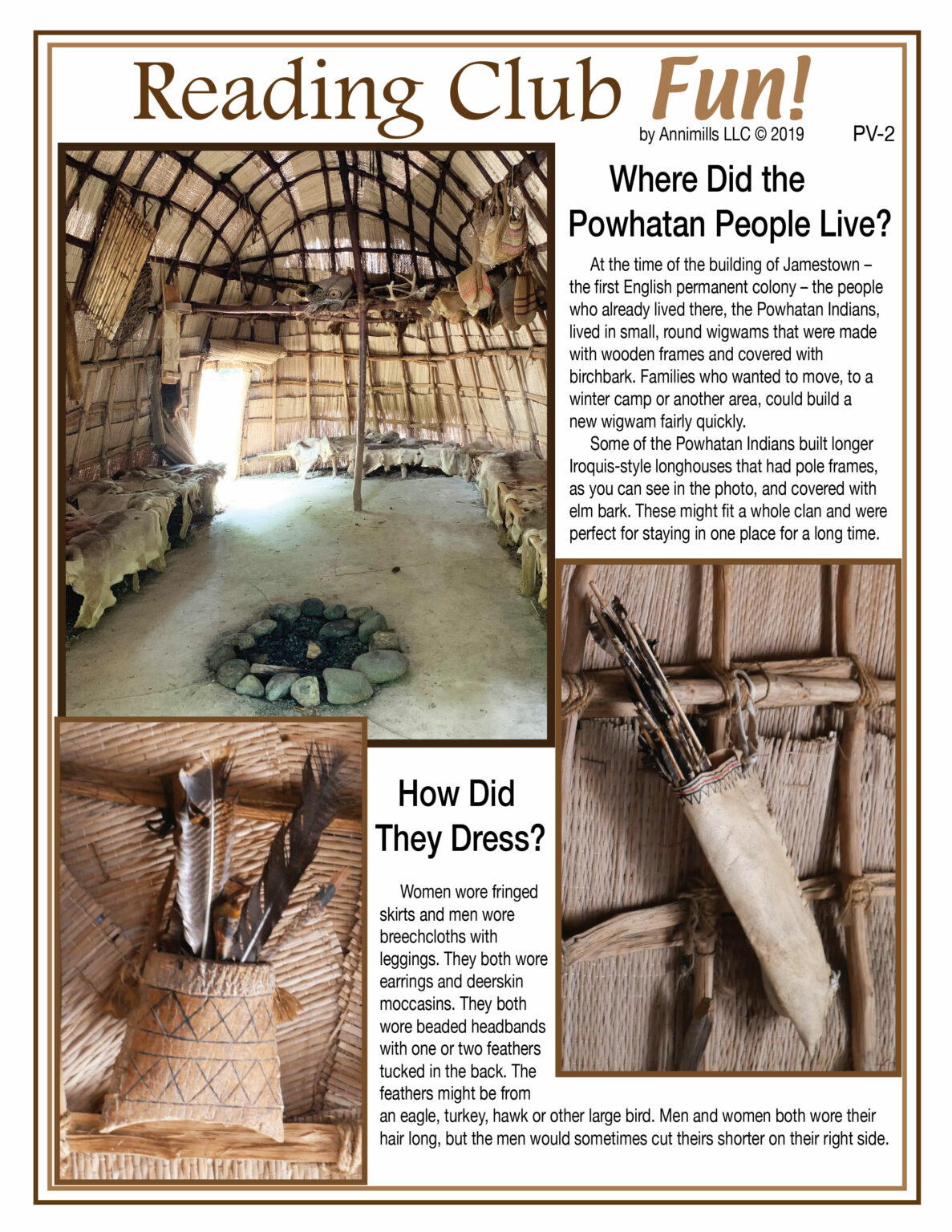 Jamestown, Powhatan, First People (Native Americans) Printable Puzzles ...