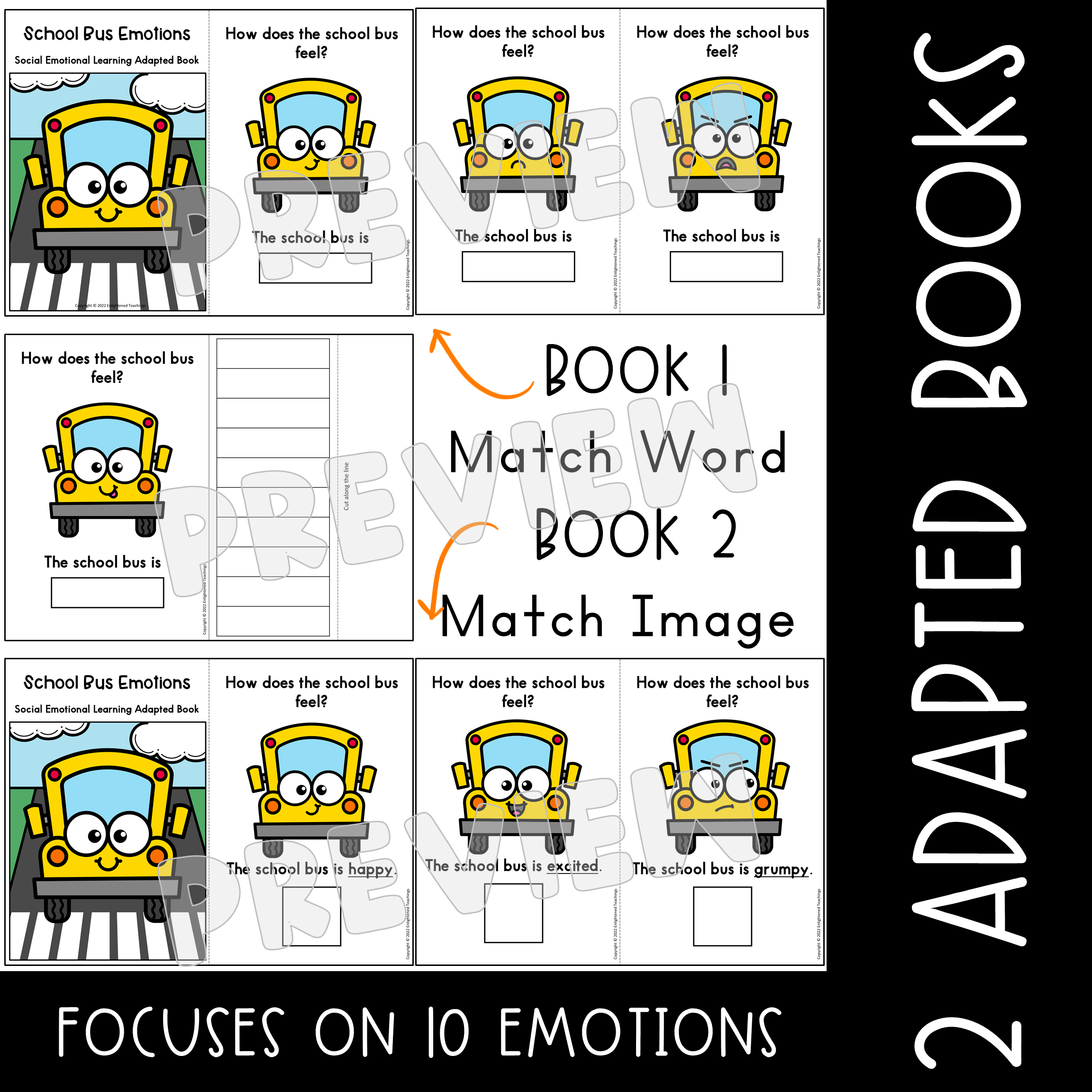 Feelings & Emotions Adapted Book with SEL Activities - School Bus ...