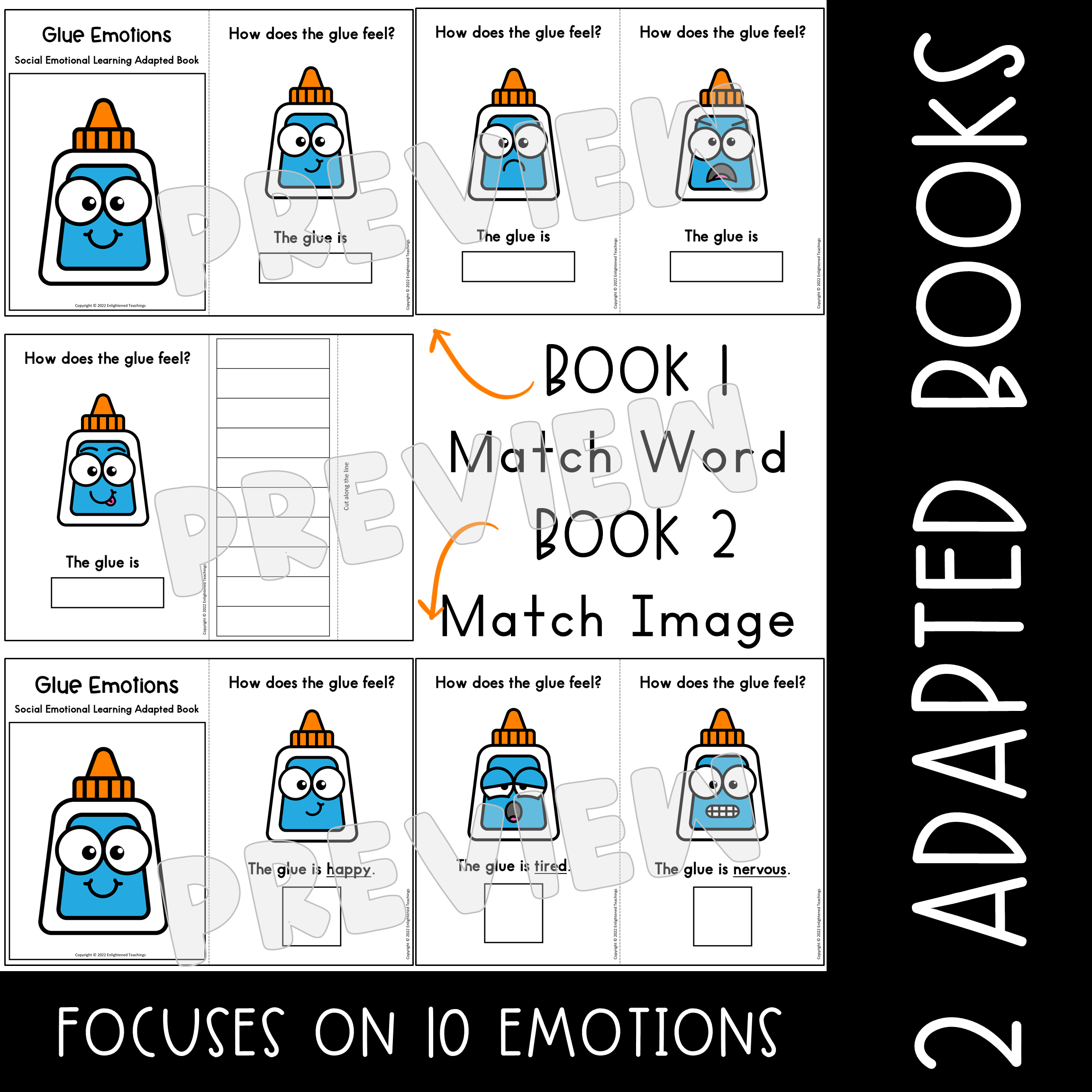 Feelings & Emotions Adapted Book with SEL Activities - Glue Emotions ...