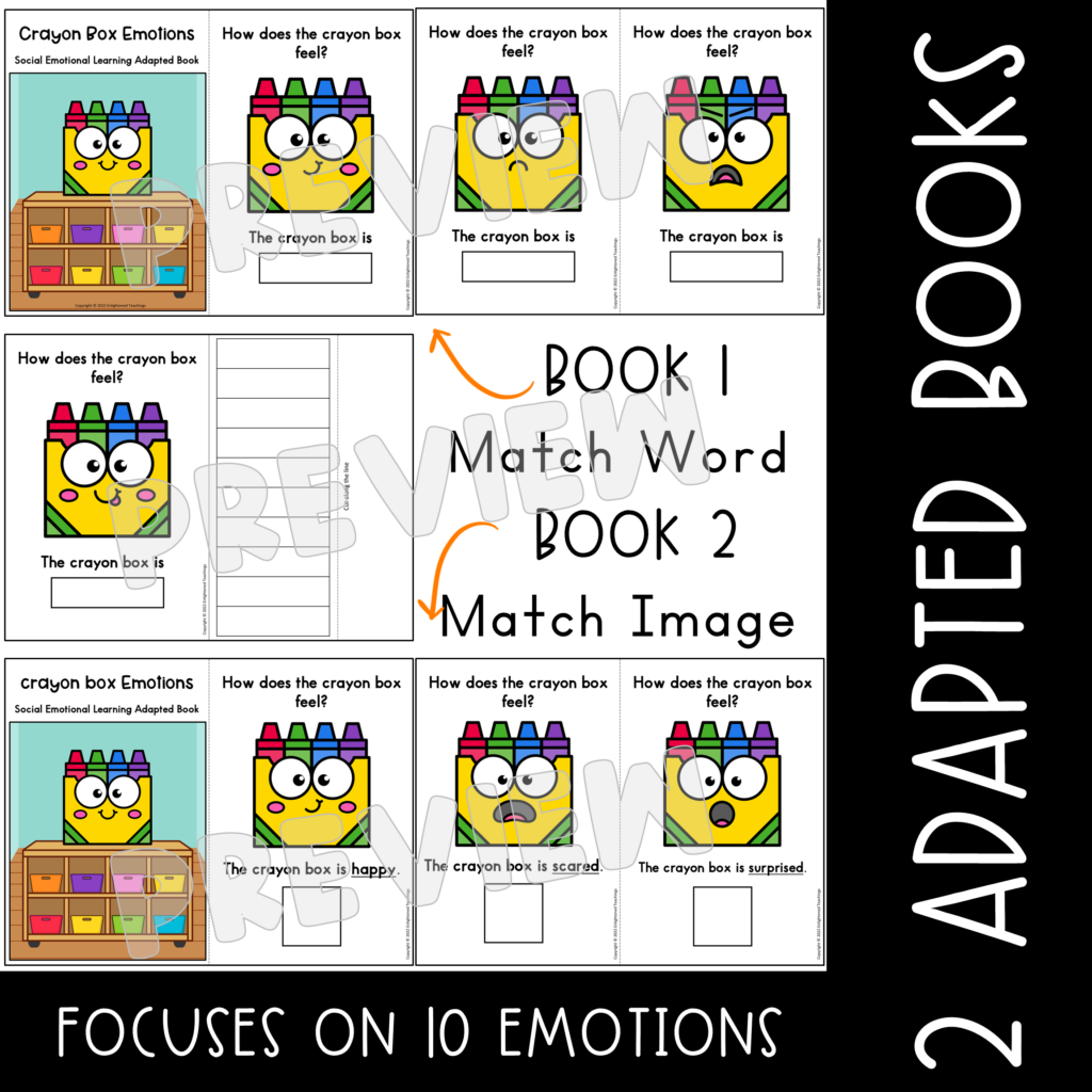 Feelings & Emotions Adapted Book with SEL Activities - Crayon Box ...