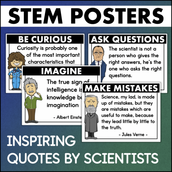 STEM Science Inspirational Quotes Posters & Writing Prompts | Made By ...