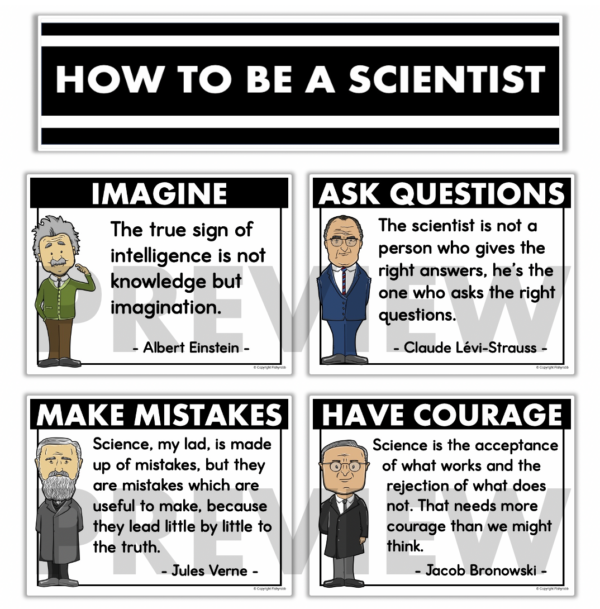 STEM Science Inspirational Quotes Posters & Writing Prompts - Made By ...