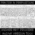 Spring Preposition Color by Code NO PREP Spring Preposition Coloring ...