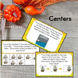 Thanksgiving Addition Word Problems | Centers | Worksheets | K 1 | Made ...