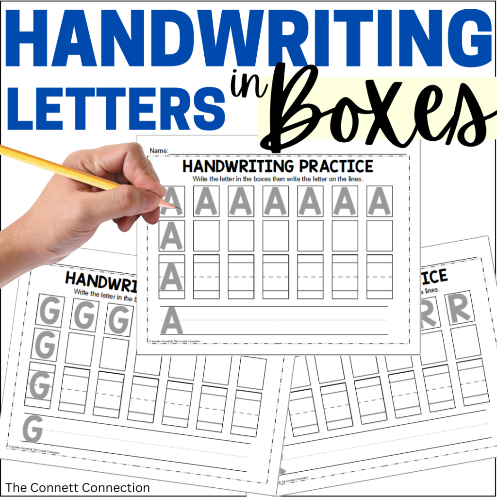 Handwriting with Boxes for Letters and Numbers Bundle | Made By Teachers
