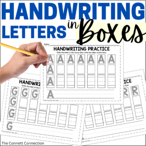 Alphabet Handwriting Boxes with Capital Letters | Made By Teachers