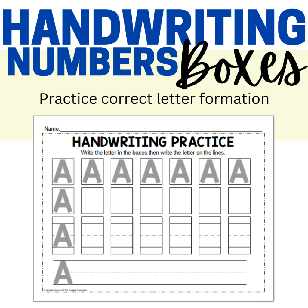 Alphabet Handwriting Boxes with Capital Letters | Made By Teachers