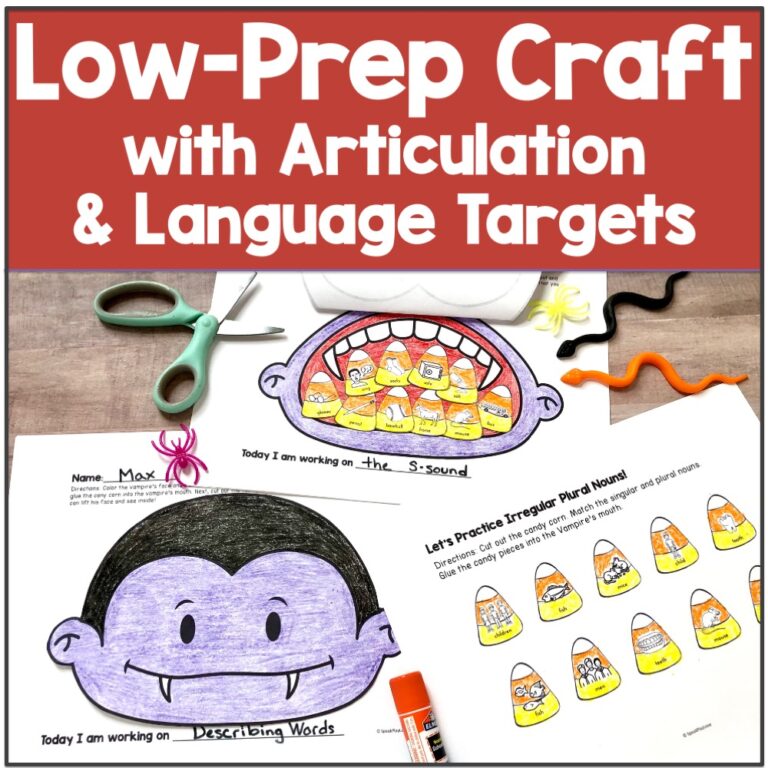Halloween Speech Therapy Craft - Speech and Language Articulation ...