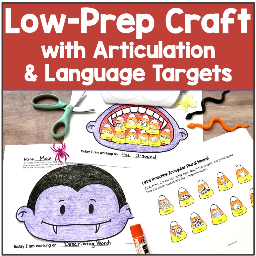 Halloween Speech Therapy Craft - Speech and Language Articulation ...