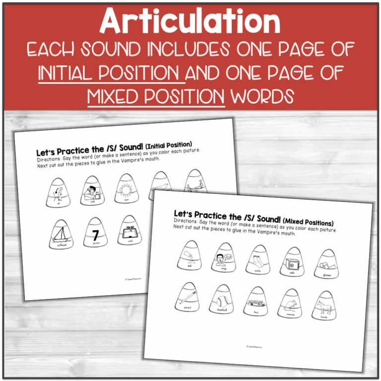 Halloween Speech Therapy Craft - Speech and Language Articulation ...