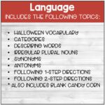 Halloween Speech Therapy Craft - Speech and Language Articulation ...