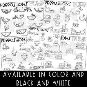 Summer Preposition BUMP Game - Positional Words BUMP - Summer Theme ...