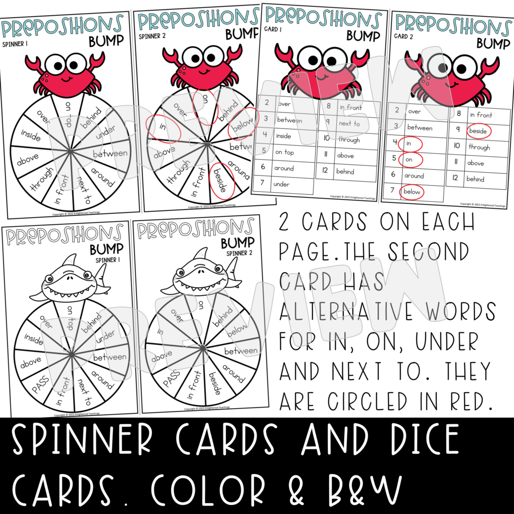 Summer Preposition BUMP Game - Positional Words BUMP - Summer Theme ...