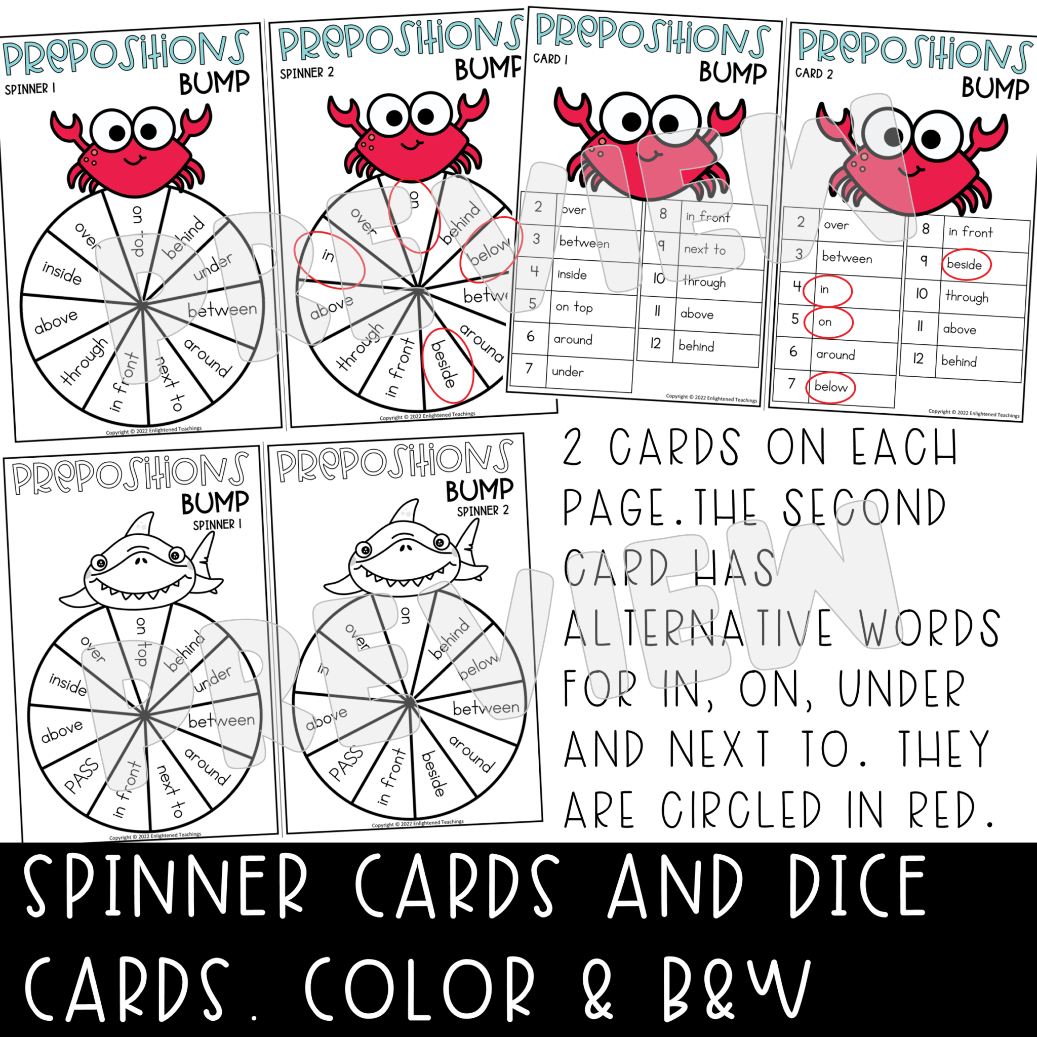 Summer Preposition BUMP Game - Positional Words BUMP - Summer Theme ...