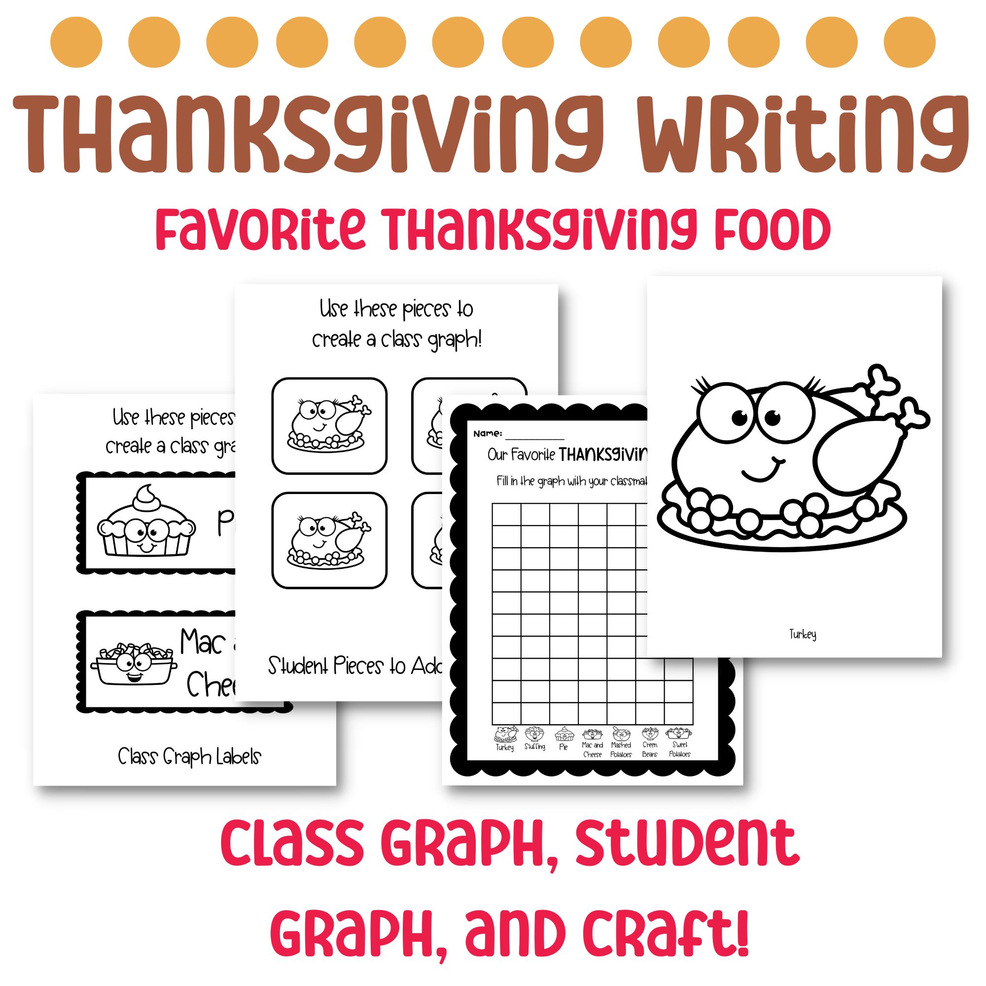 Thanksgiving Writing Project and Craft: Favorite Thanksgiving Food ...