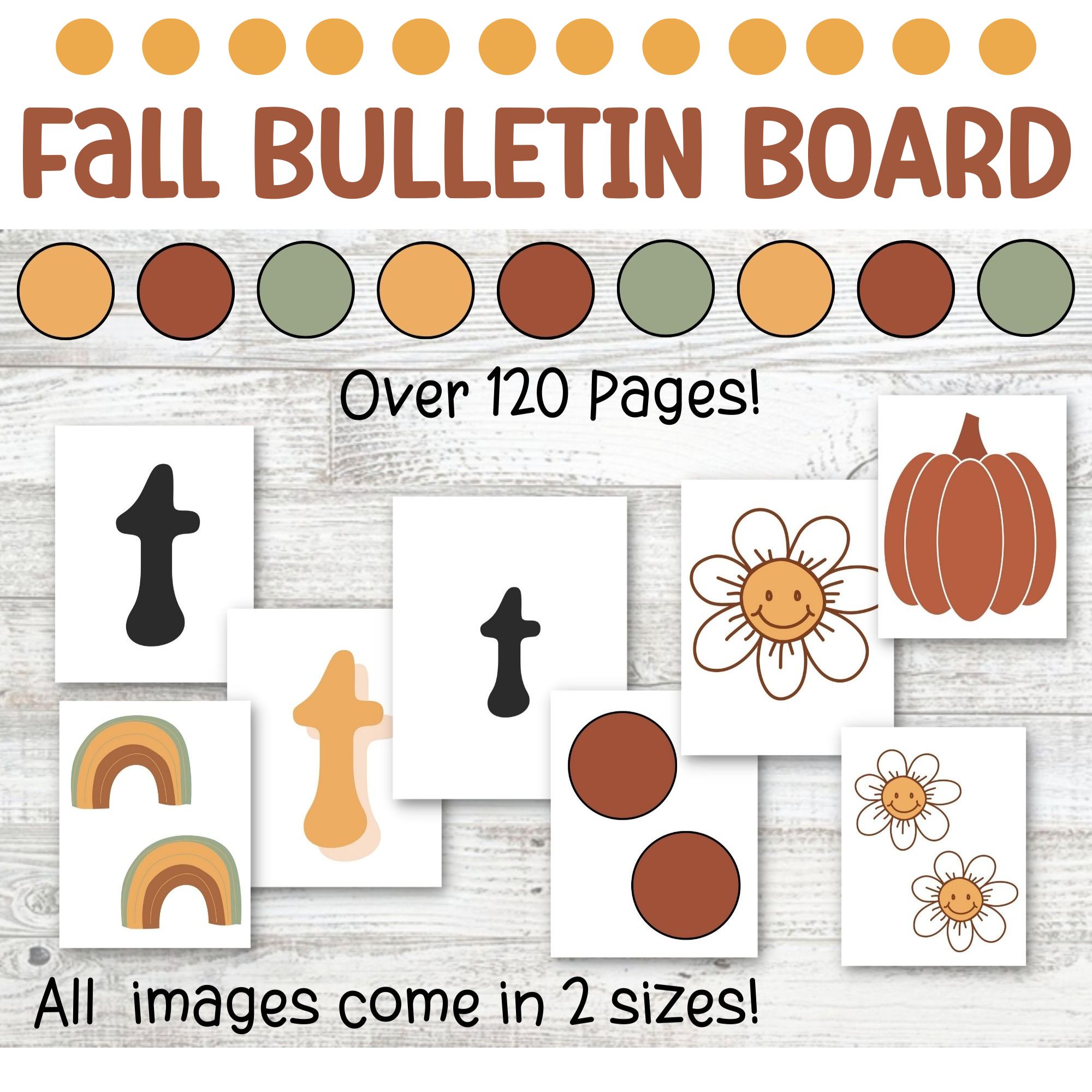 Retro Thanksgiving Bulletin Board and Boho Fall Door Decor | Made By ...