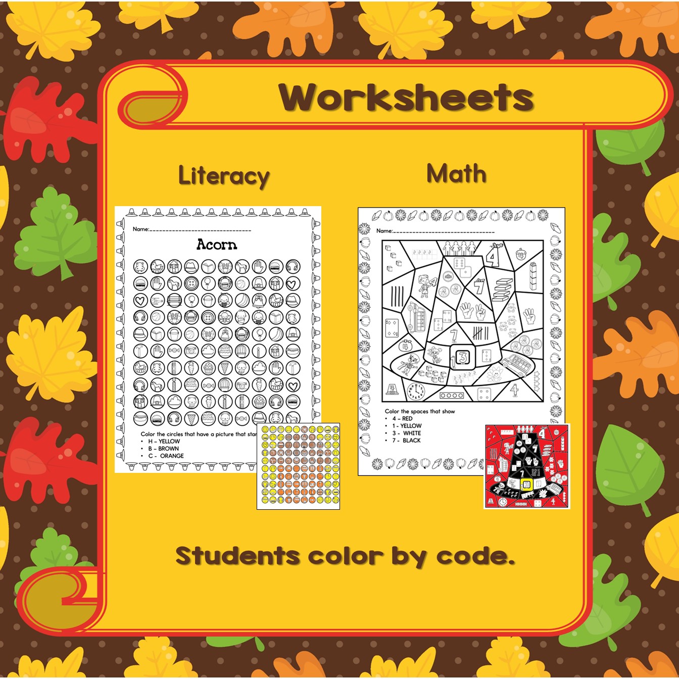 Kindergarten Thanksgiving | Number Sense and Literacy | Centers and ...