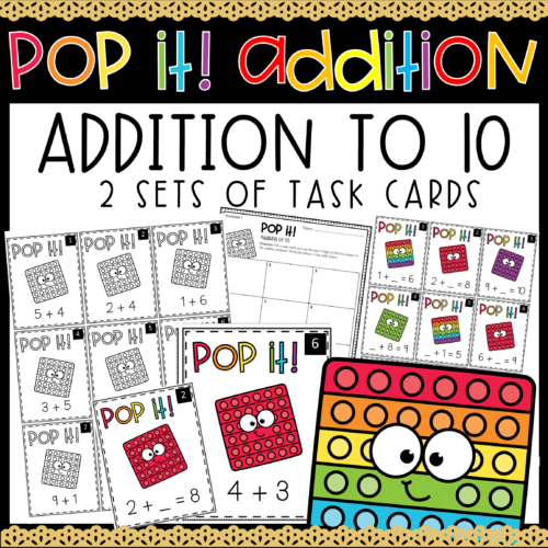 POP IT Addition and Subtraction to 10 Bubble POP Fidget Popper BUNDLE ...