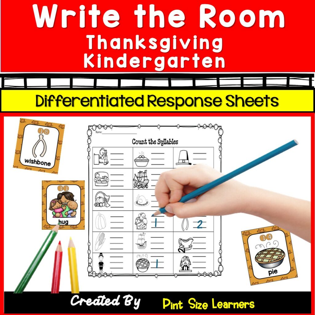 Write the Room Center | Thanksgiving Themed Activities For Kindergarten ...