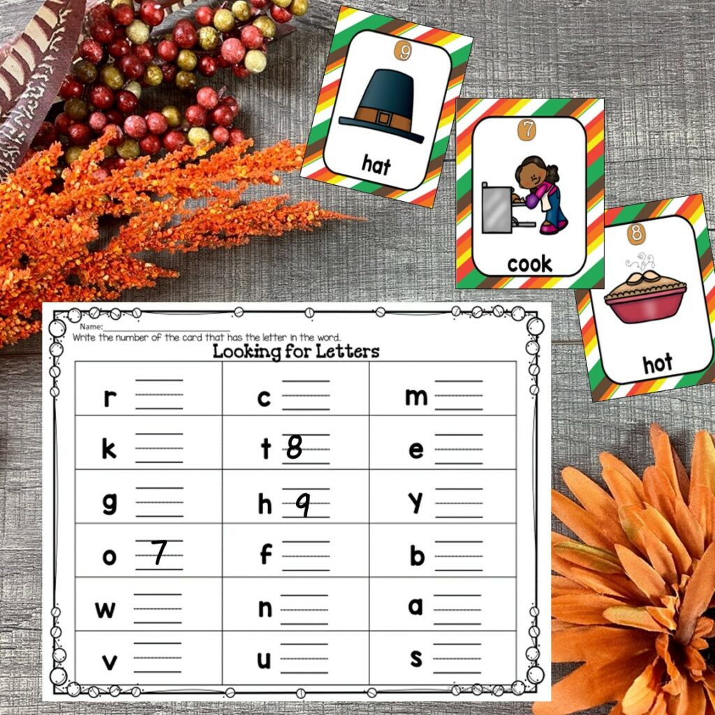 Write the Room Center | Thanksgiving Themed Activities For Kindergarten ...