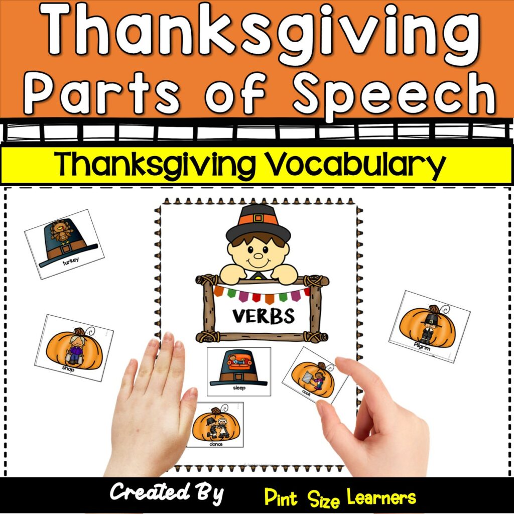 Parts of Speech | Thanksgiving Themed Word Work Center and Worksheets ...