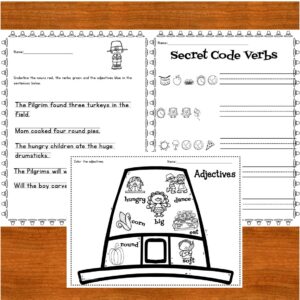 Parts of Speech | Thanksgiving Themed Word Work Center and Worksheets ...