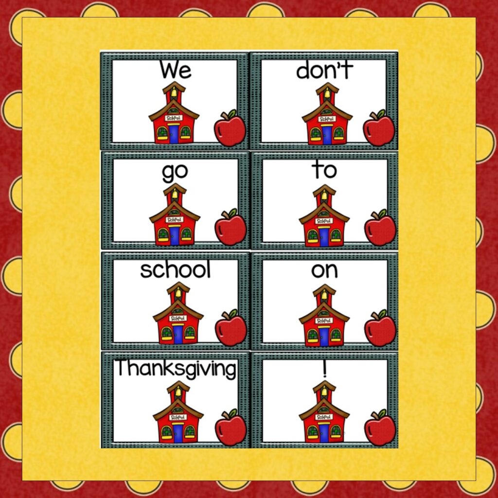 Scrambled Sentences | Building Sentences | November | Thanksgiving ...