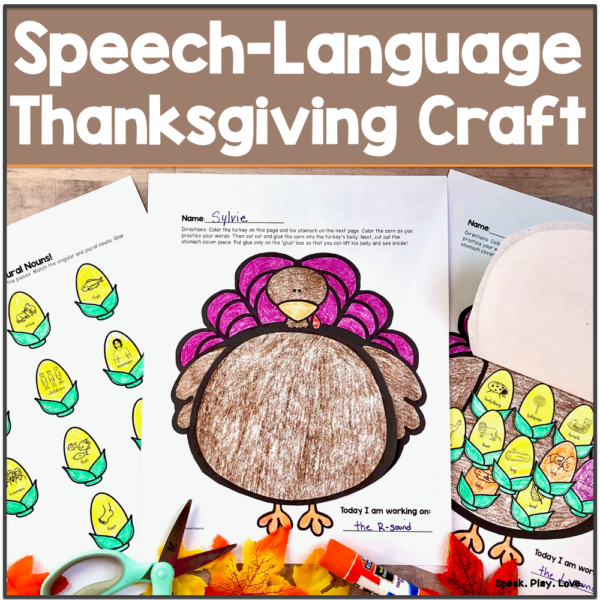 Thanksgiving Speech Therapy Craft - Articulation and Language Activity ...