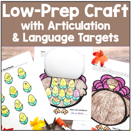 Thanksgiving Speech Therapy Craft - Articulation and Language Activity ...