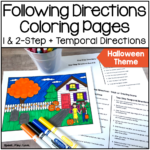 Halloween Following Directions Coloring Sheets 1 & 2 Step Directions ...