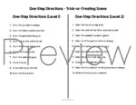 Halloween Following Directions Coloring Sheets 1 & 2 Step Directions ...