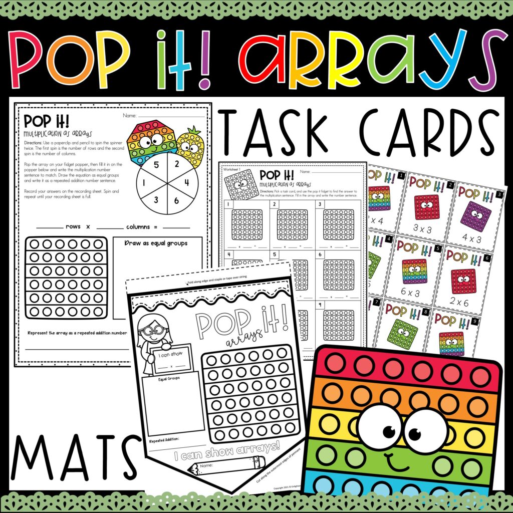 Math POP IT Bubble POP Task Cards and Worksheets Growing BUNDLE | Made ...