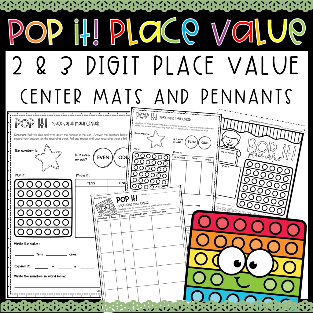 Math POP IT Bubble POP Task Cards and Worksheets Growing BUNDLE - Made ...