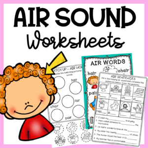 AIR, EAR, EER, IER AND ERE Sound Worksheet Bundle | Made By Teachers