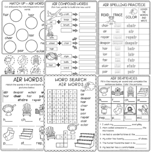 AIR Sound Worksheets | Made By Teachers