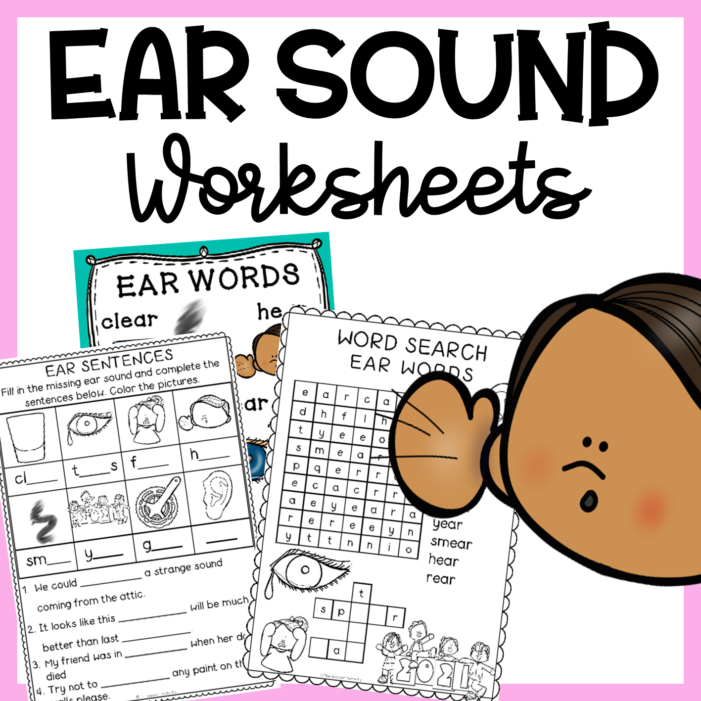 EAR Sound Worksheets Made By Teachers EAR Sound Worksheets Made By Teachers