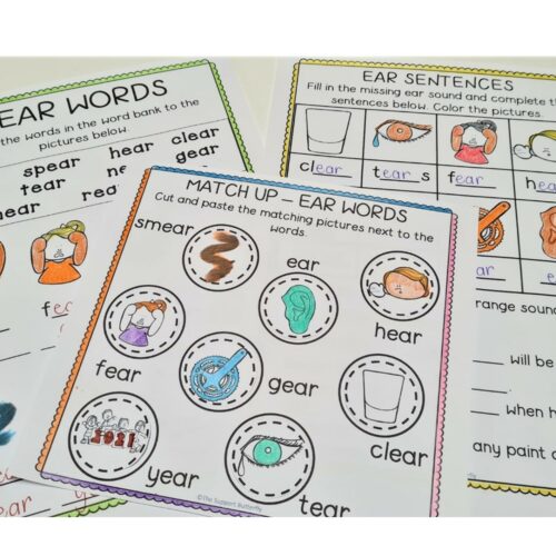 EAR Sound Worksheets | Made By Teachers