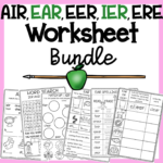 AIR, EAR, EER, IER AND ERE Sound Worksheet Bundle | Made By Teachers