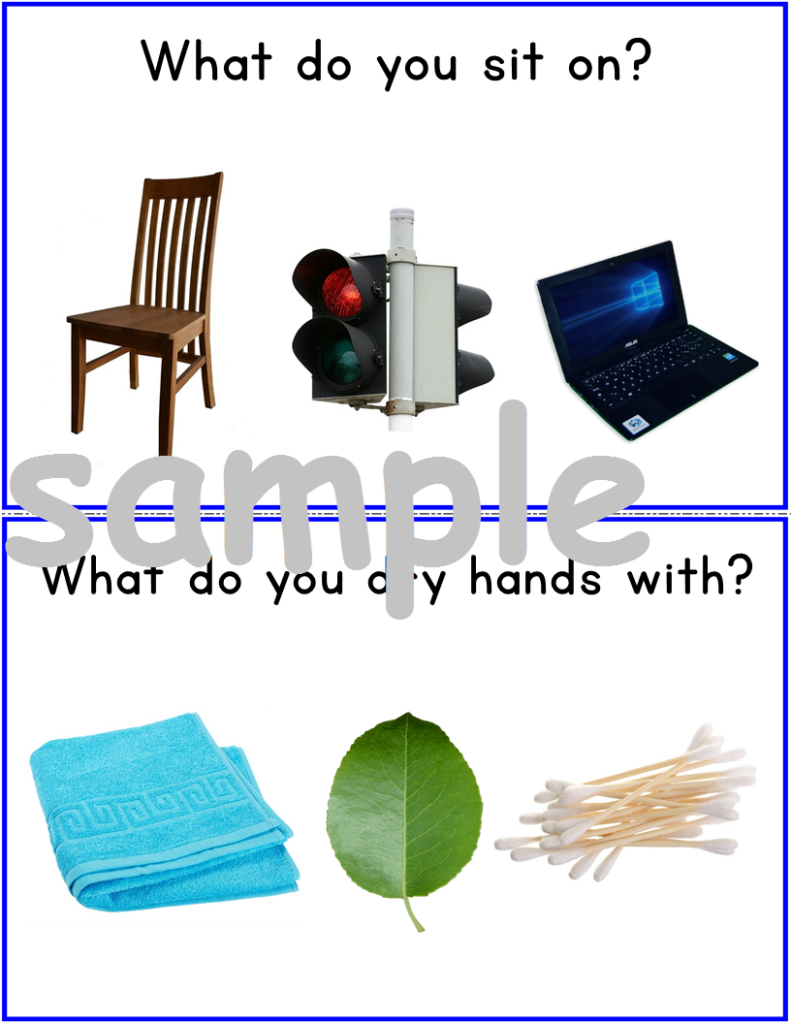 What Questions Worksheets for Autism Set 1 | Object Function | Life ...