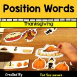 Position Words Activities and Worksheets | Math Centers | Thanksgiving ...