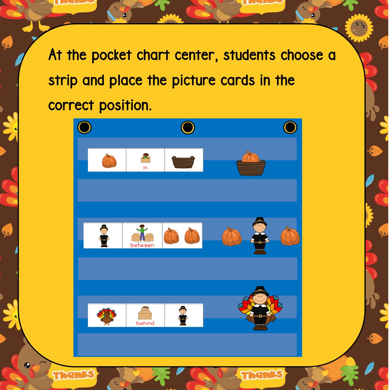Position Words Activities and Worksheets | Math Centers | Thanksgiving ...