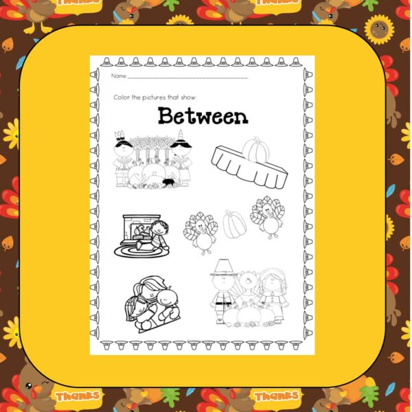 Position Words Activities and Worksheets | Math Centers | Thanksgiving ...