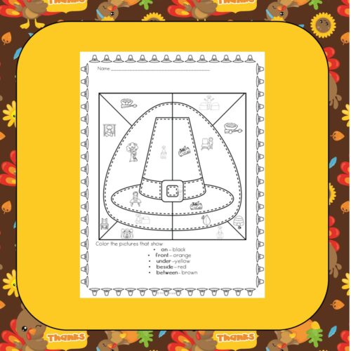 Position Words Activities and Worksheets | Math Centers | Thanksgiving ...
